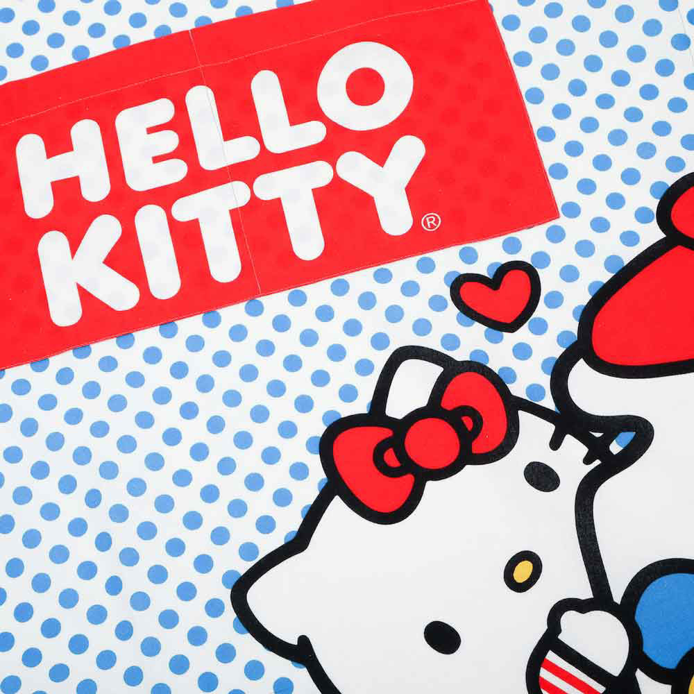 HELLO KITTY BLUE DOTTED APRON – Gacha Mart
